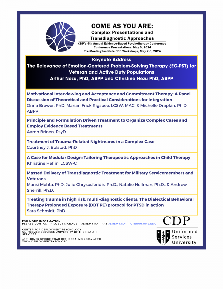 2021 Evidence-Based Psychotherapy Conference - Agenda | Center for ...